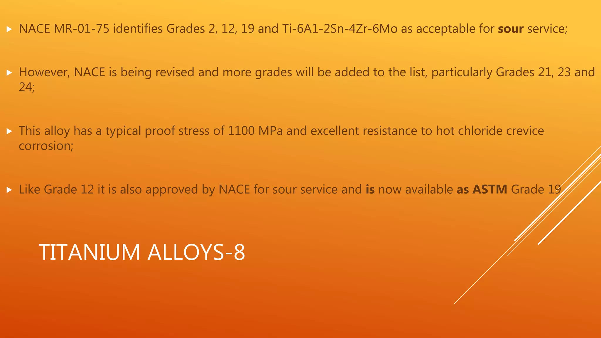 TITANIUM Alloys in Oil, Gas, & Petrochemical Industry | PPTX