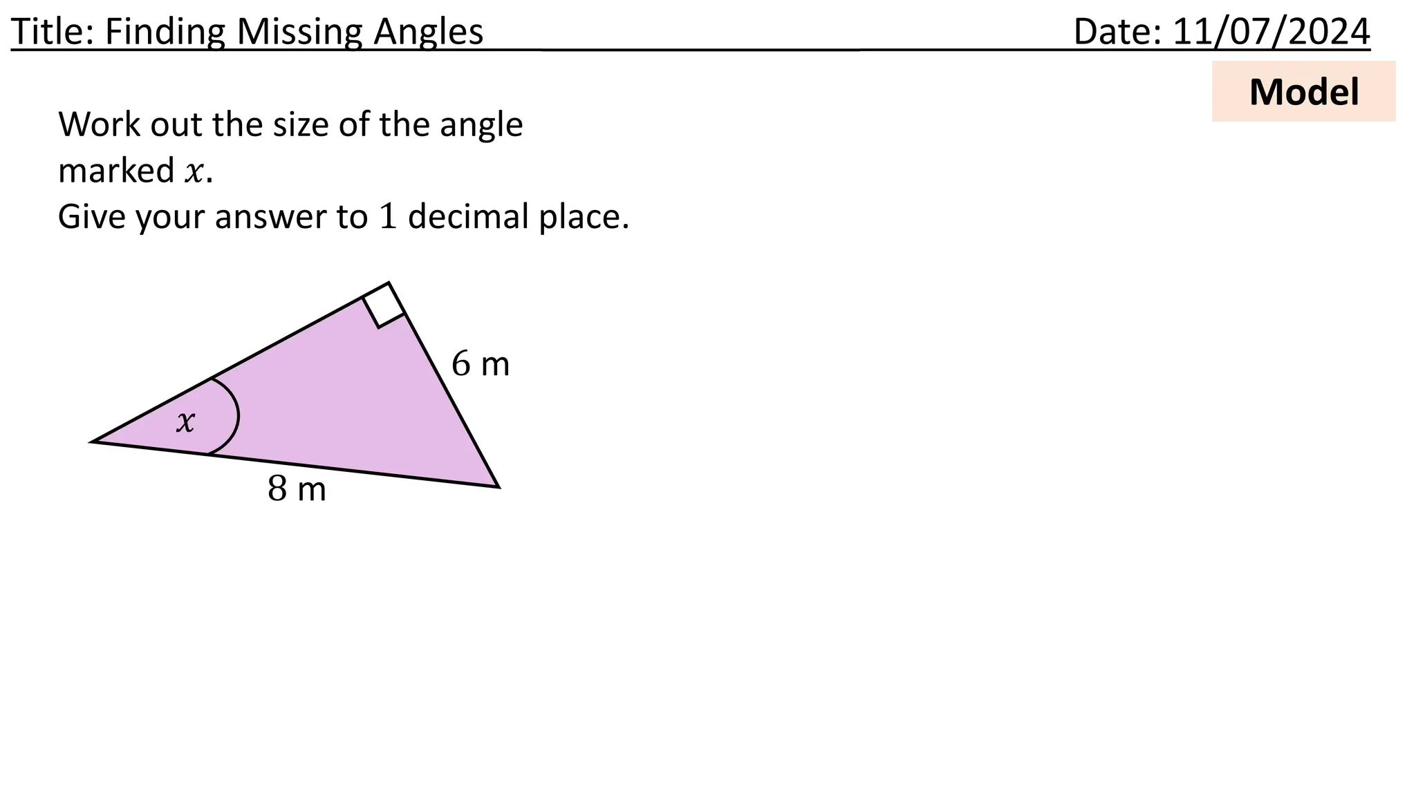 05 - Finding missing angles for Year 9 students | PPTX