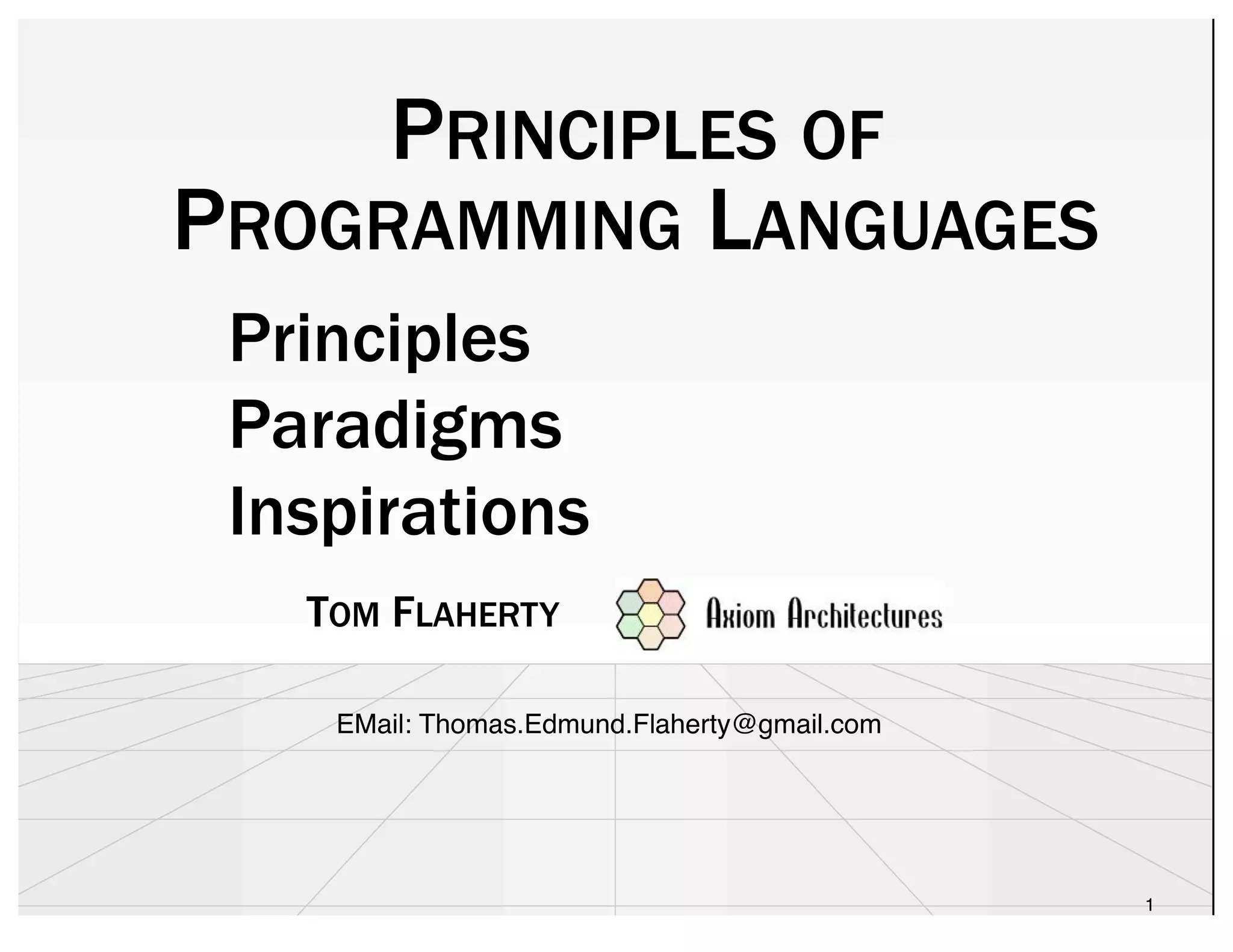 Principles Of Programing Languages | PPT