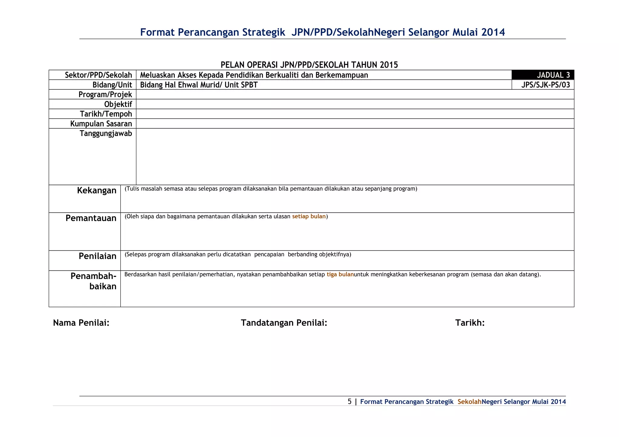 05 format per strategik jpn-ppd-sekolah 2014 | DOC