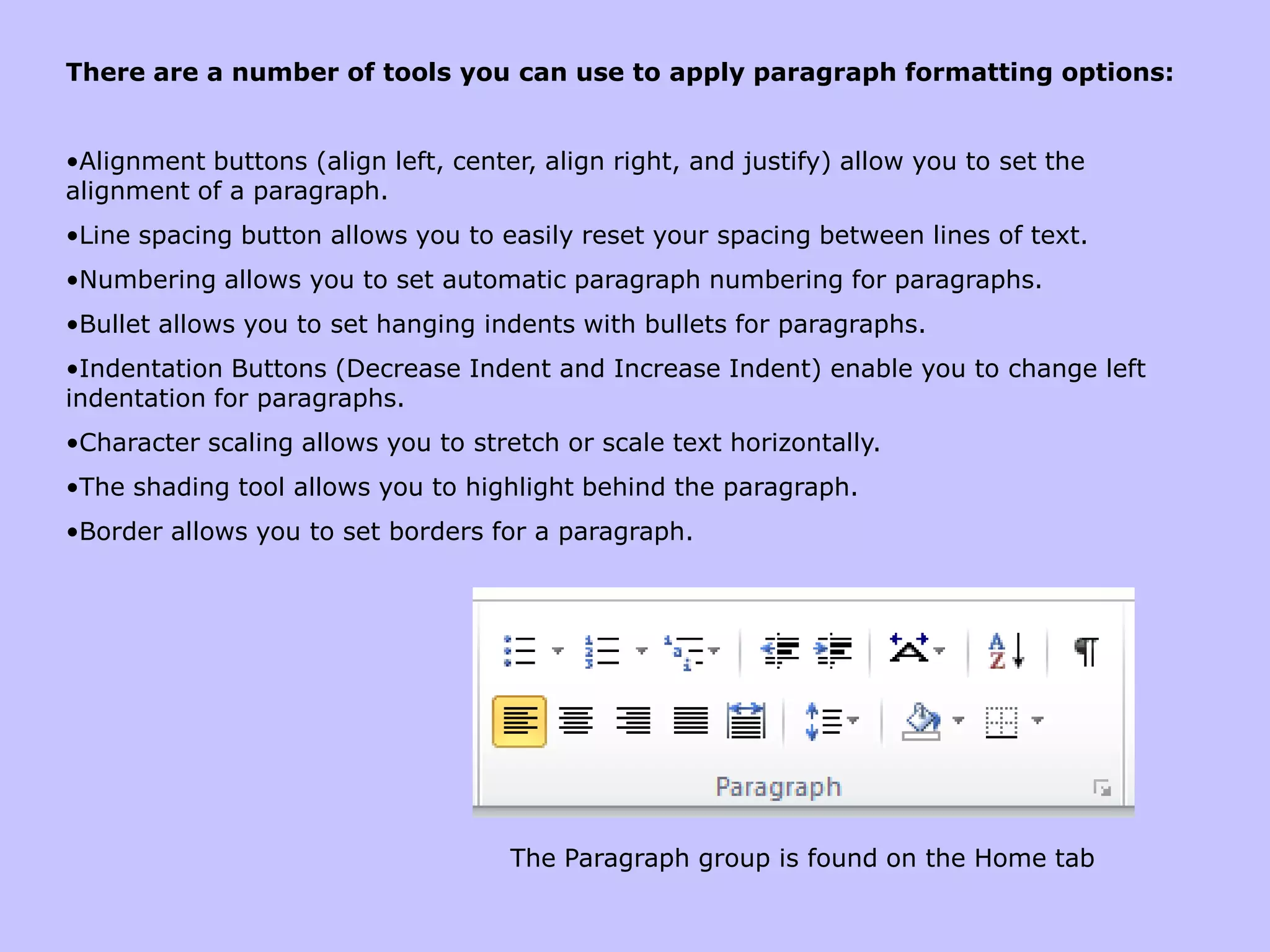 05 formatting paragraphs | PPTX