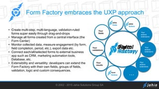 JahiaOne 2015 - Form Factory, the essential digital marketing engagement tool | PPT