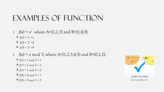 DISCRETE MATHEMATICS - FUNCTIONS(Definition, Types, and Functions) | PPTX