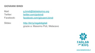 Regali Digitai - Kids' Digital Saturday - Giovanni Bindi | PDF | Programming Languages | Computing