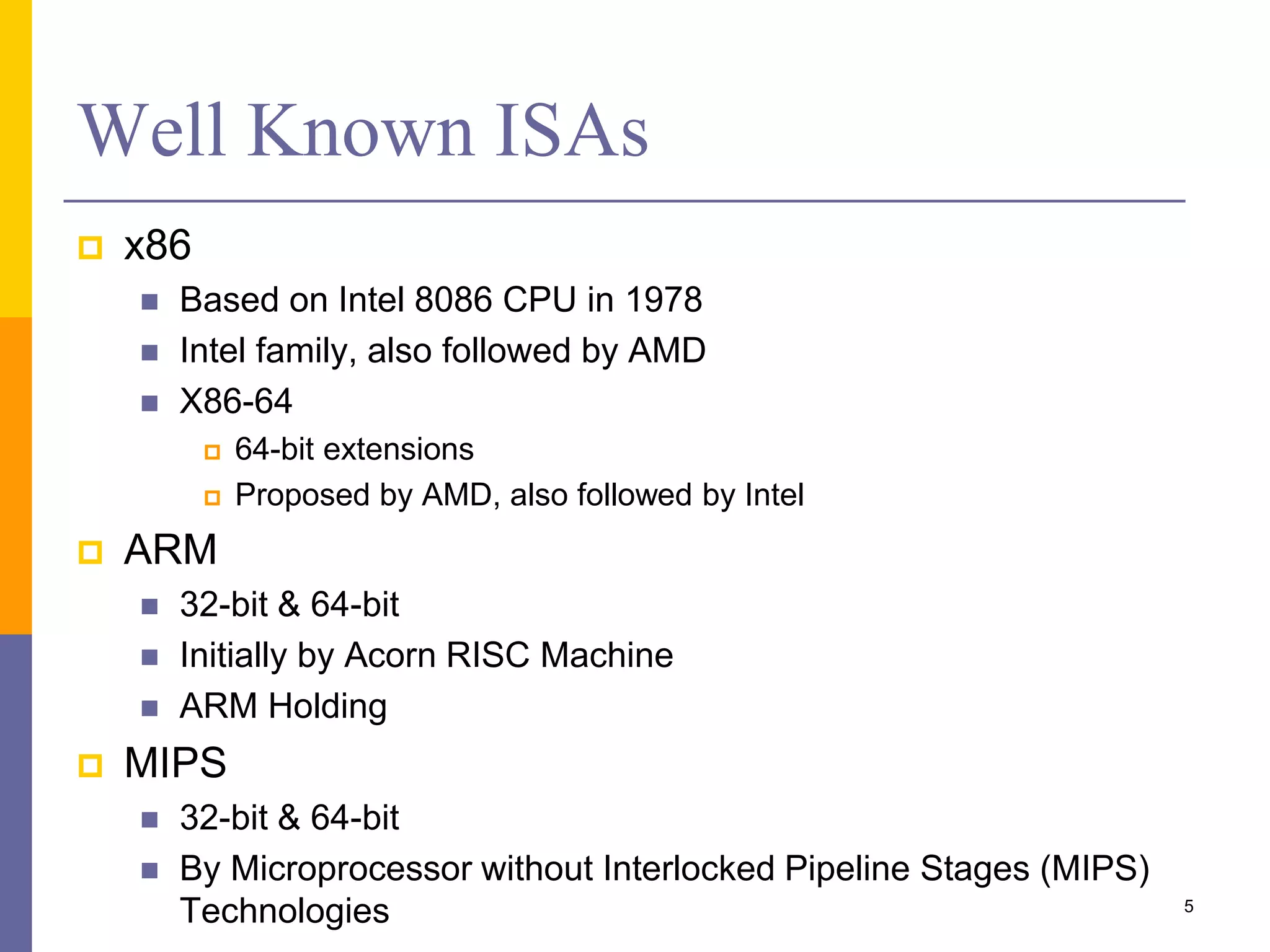 Instruction Set Architecture | PPTX