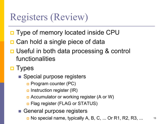 Instruction Set Architecture | PPTX | Operating Systems | Computer ...