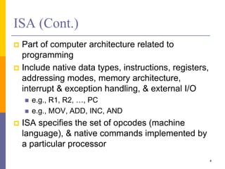 Instruction Set Architecture | PPTX