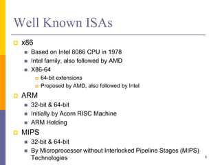 Instruction Set Architecture | PPTX