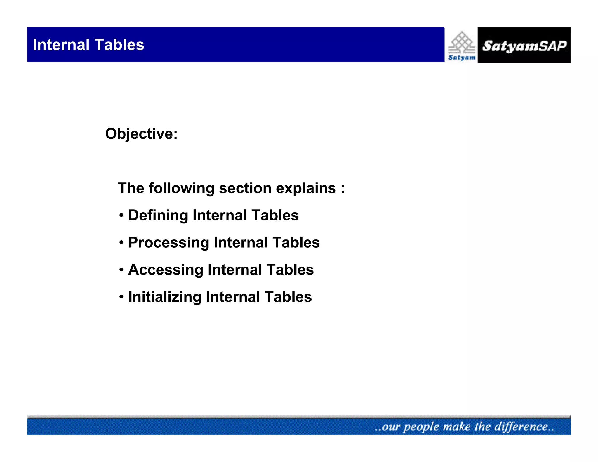 05 internal tables | PDF