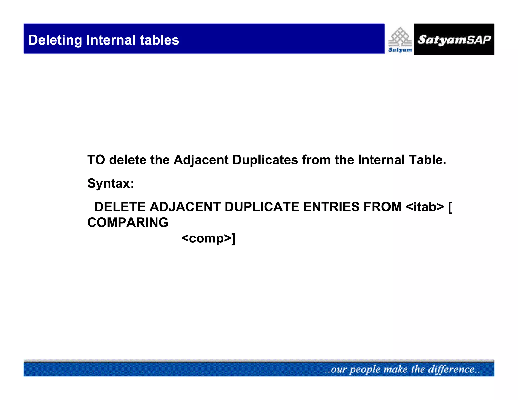 05 internal tables | PDF