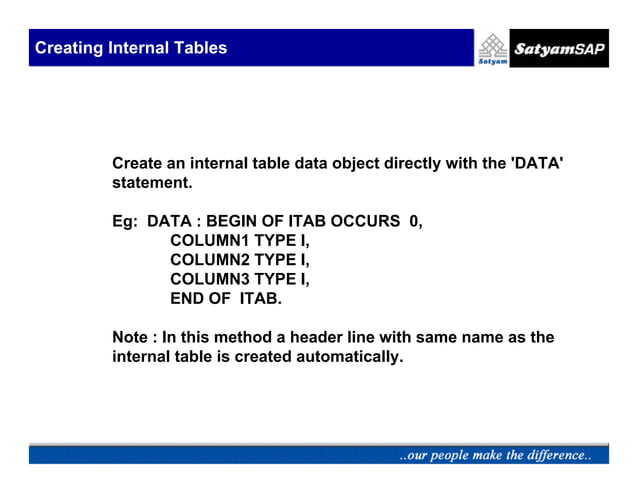 05 internal tables | PDF | Databases | Computer Software and Applications