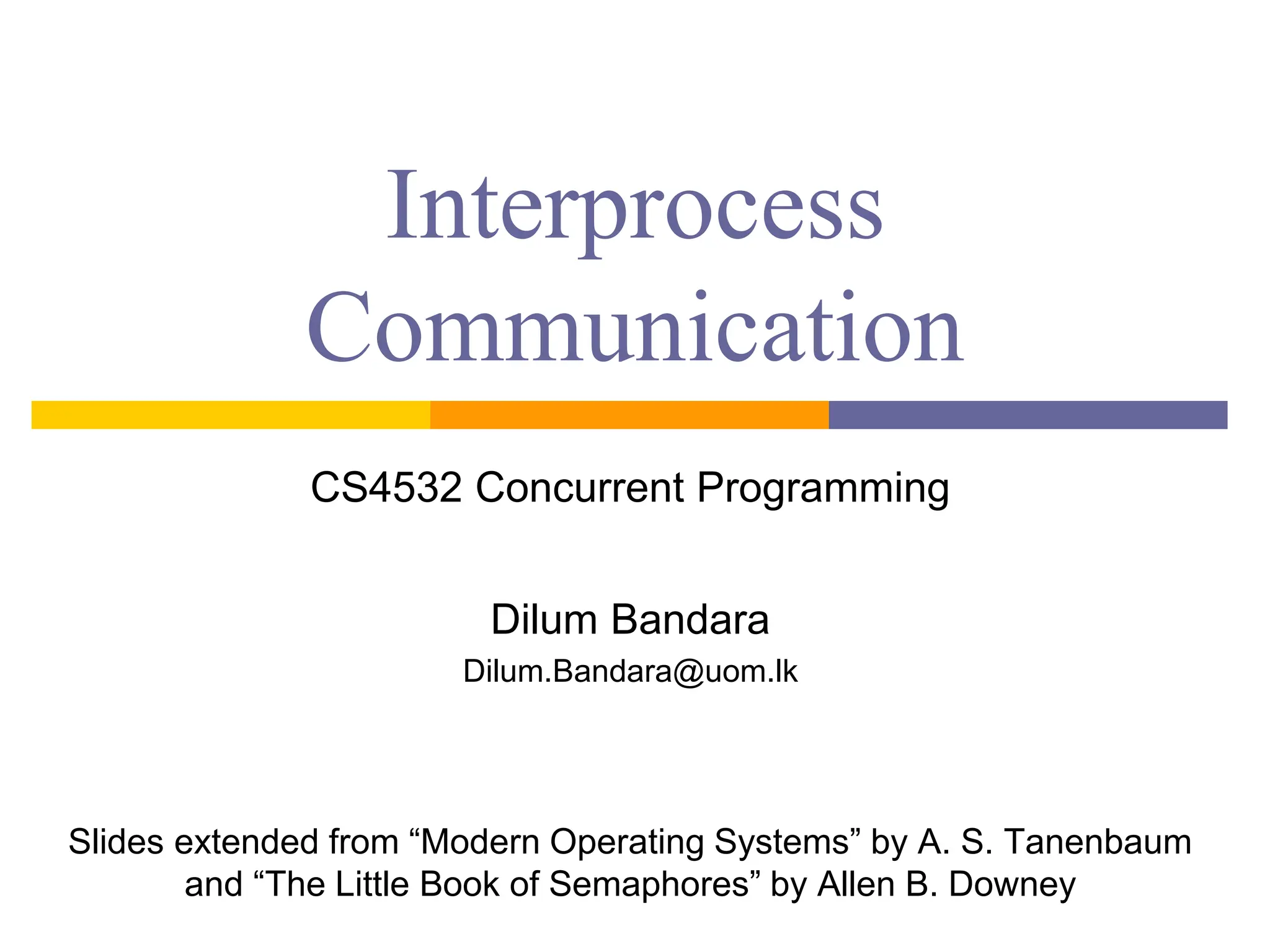 Interprocess Communication | PPTX