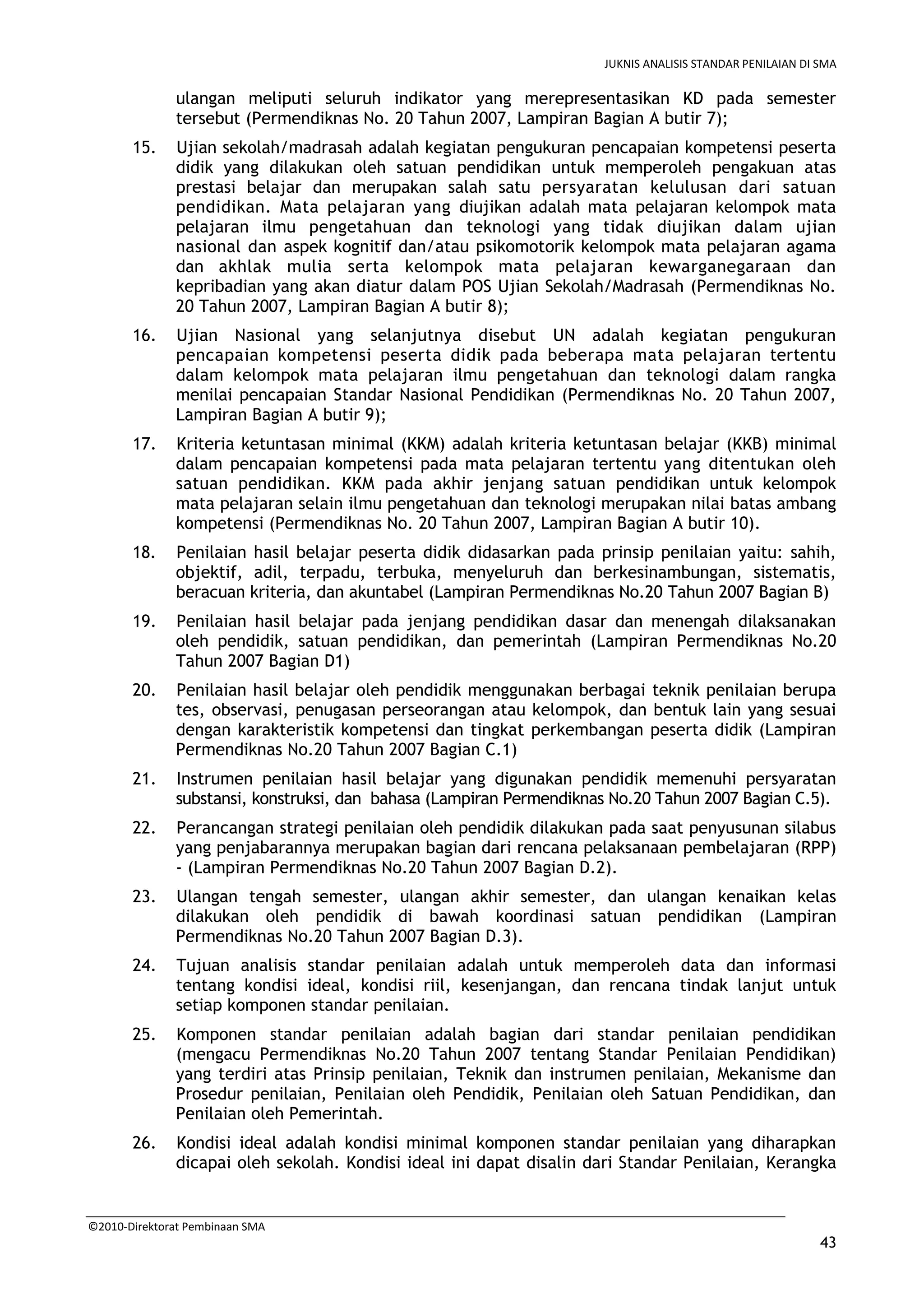 05. juknis standar penilaian isi revisi--0104 | PDF