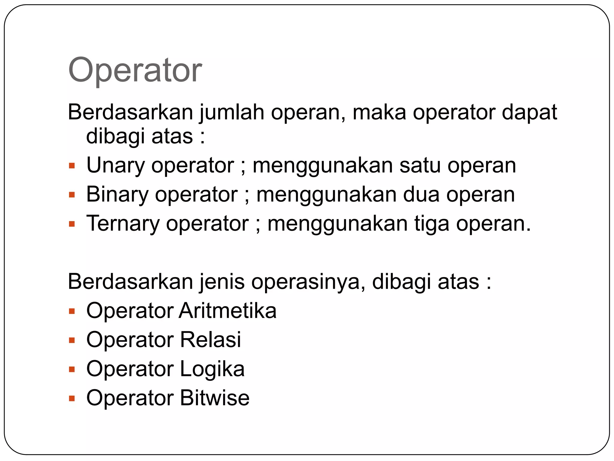 05 konsep dasar pemrograman (2) | PPTX
