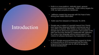 Introduction to Kotlin | PPTX