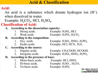 BIOCHEMISTRY@ ACID, BASE & SALT | PPTX