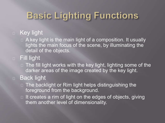 Setting up lighting rigs in Blender | PPTX