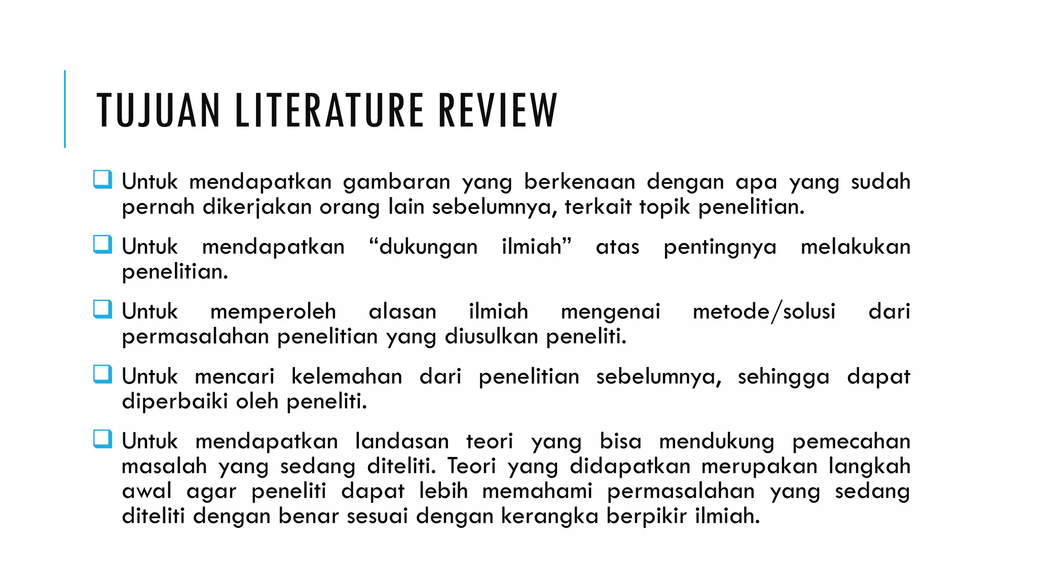Metodologi Riset: Literature Review | PDF