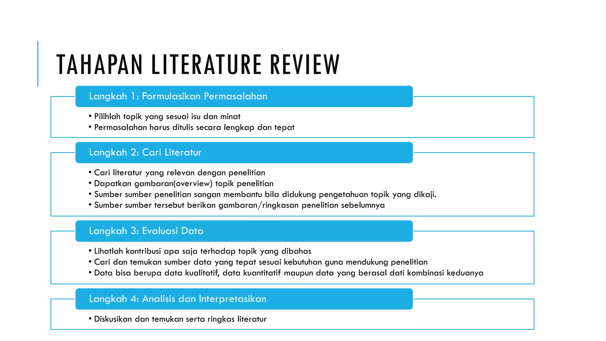 Metodologi Riset: Literature Review | PDF