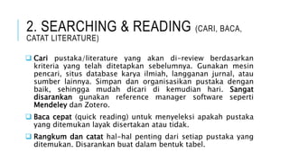 Metodologi Riset: Literature Review | PPTX