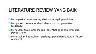 Metodologi Riset: Literature Review | PPTX