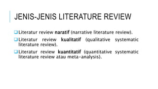 Metodologi Riset: Literature Review | PPTX