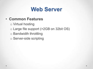 05.m3 cms list-ofwebserver | PPTX | Web Hosting | Internet