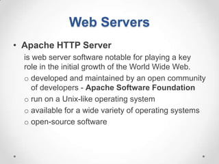 05.m3 cms list-ofwebserver | PPTX | Web Hosting | Internet