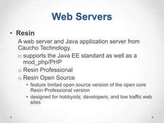 05.m3 cms list-ofwebserver | PPTX | Web Hosting | Internet