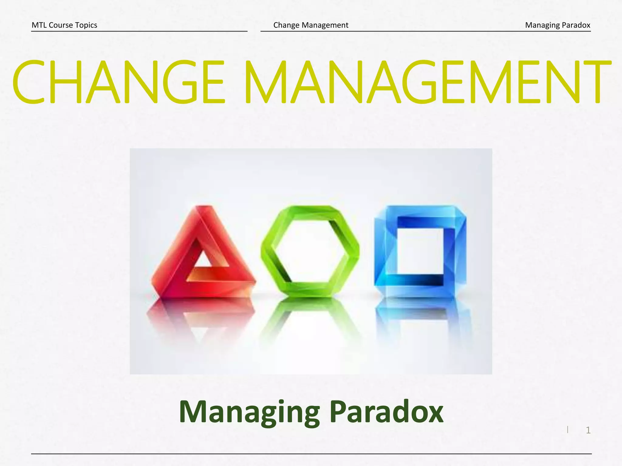 Managing Paradox | PPTX