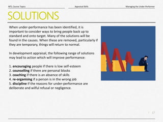 Managing the Underperformer | PPTX