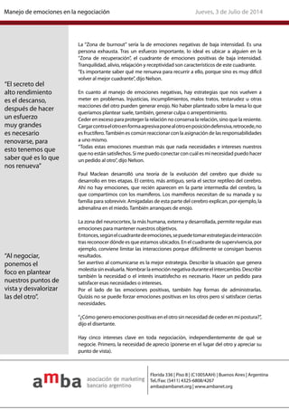 MANEJO DE EMOCIONES EN LA NEGOCIACIÓN | PDF