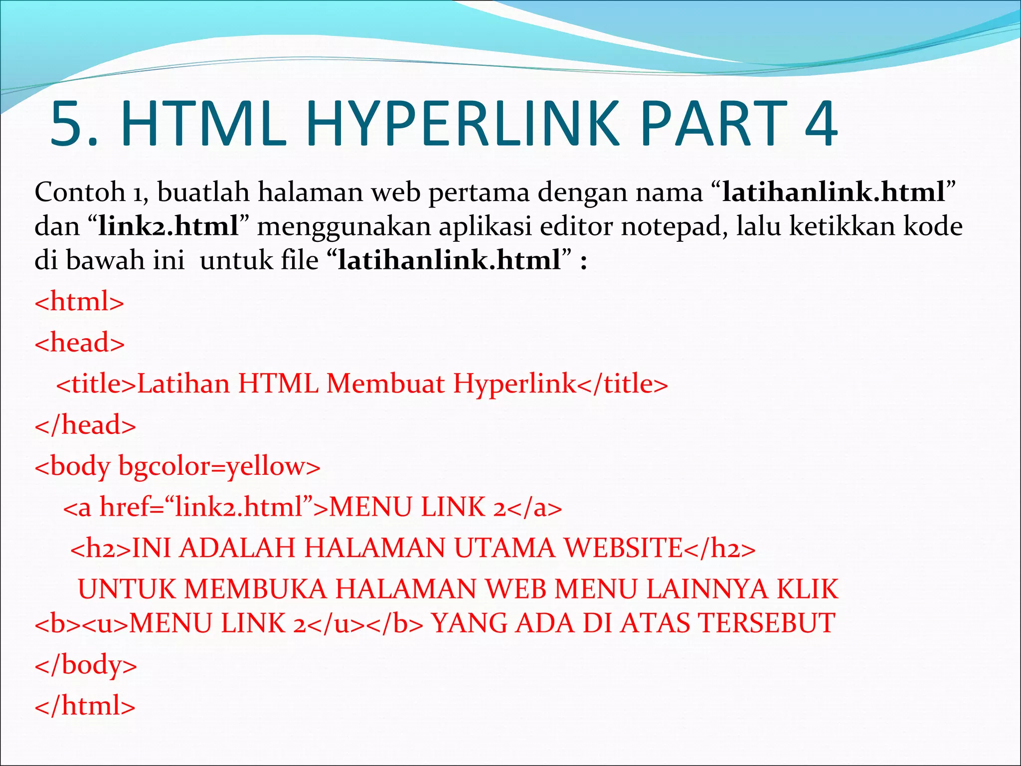 05 materi Hyperlink HTML | PPT