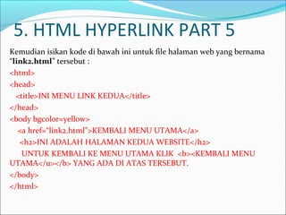 05 materi Hyperlink HTML | PPT
