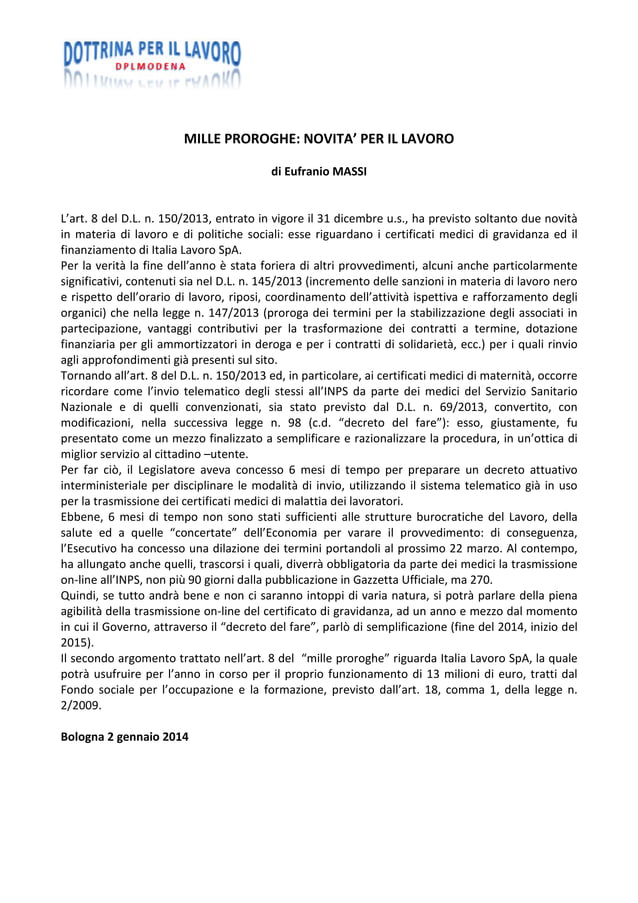 05 mille proroghe - massi | PDF