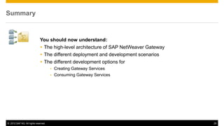 SAP NetWeaver Gateway - Introduction | PPT