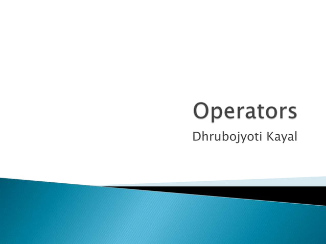 05 operators | PPT