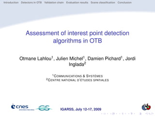 Assessment of interest points detection algorithms in OTB | PDF | Graphics Software | Computer ...