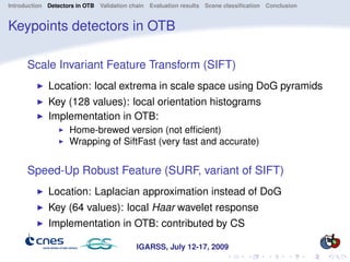 Assessment of interest points detection algorithms in OTB | PPT