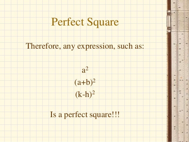 05 perfect square, difference of two squares