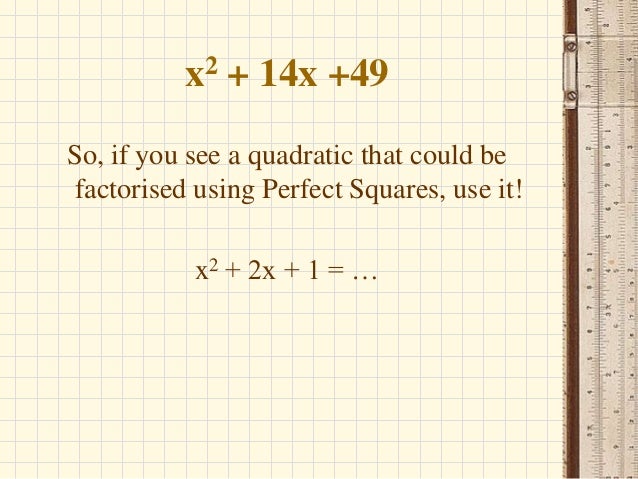 What Are Examples Of Perfect Squares
