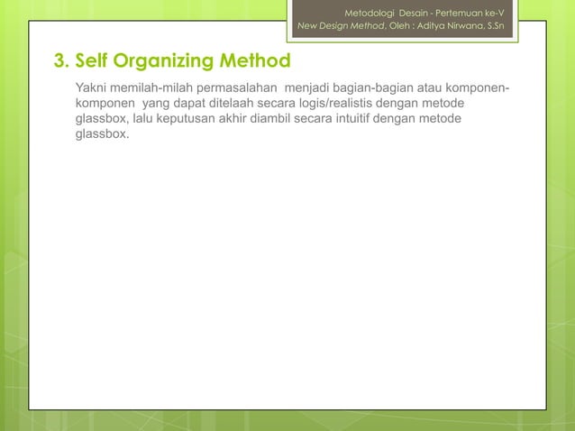 05. Metodologi Desain, New Design Method | PPTX