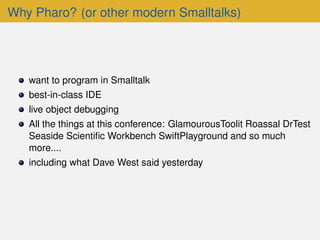 Pharo Smalltalk as Universal Development Platform | PPT
