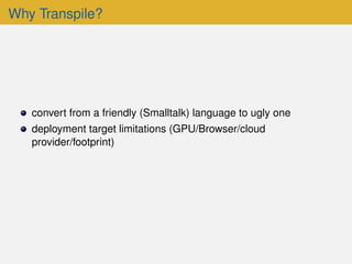 Pharo Smalltalk as Universal Development Platform | PPT