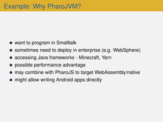 Pharo Smalltalk as Universal Development Platform | PPT