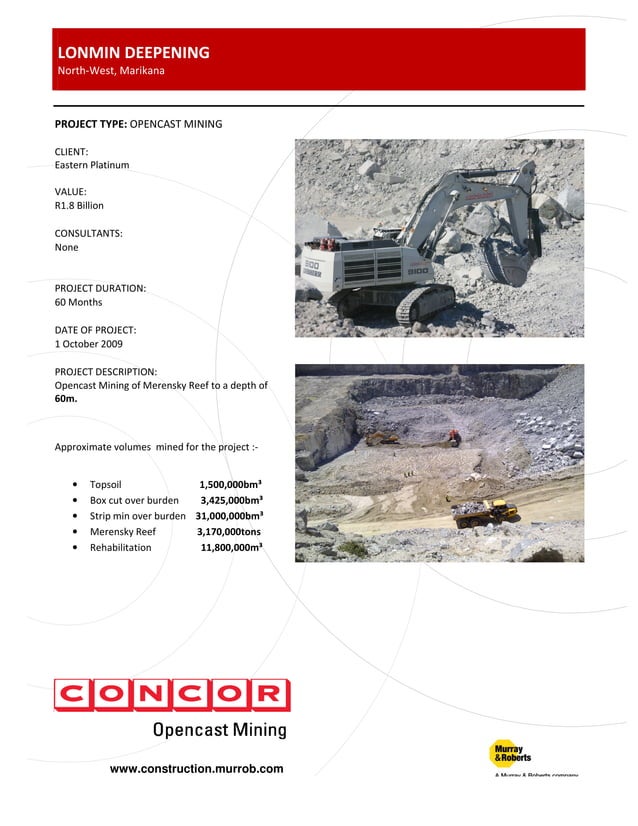 Project-sheet Lonmin deepening | PDF | Free Download Project-sheet Lonmin deepening | PDF | Free Download