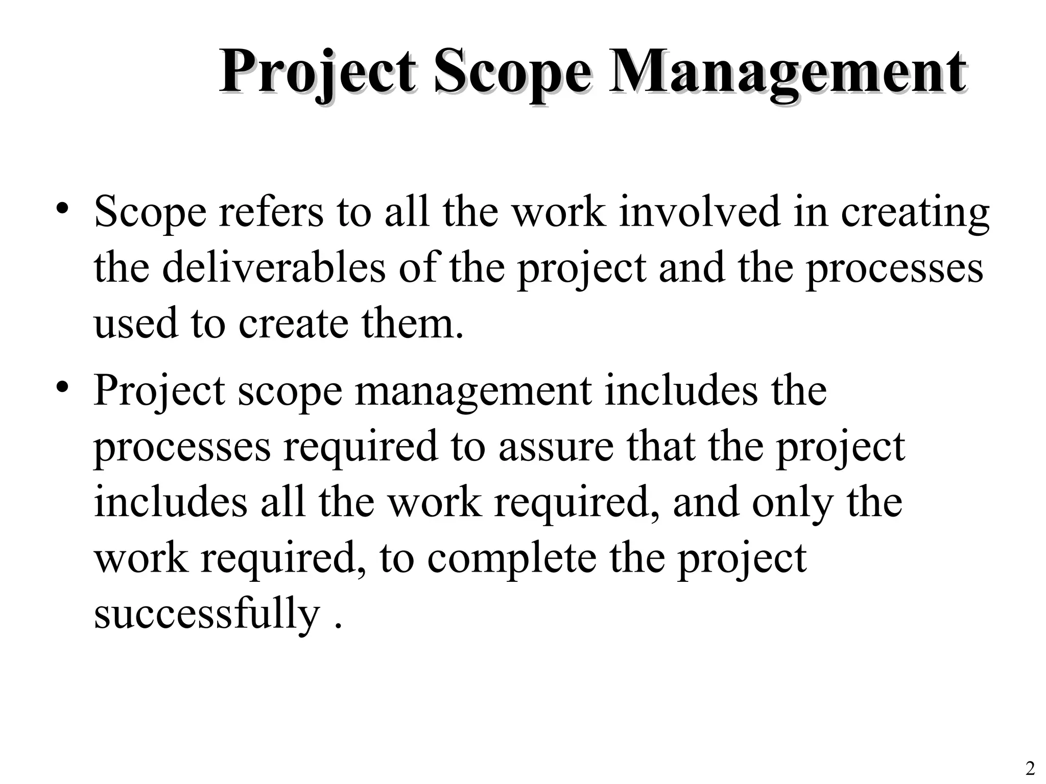 05 project scope management | PPT