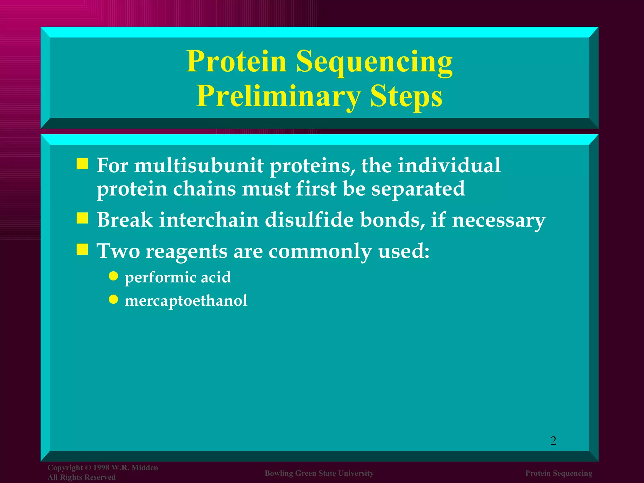 05. Protein Sequencing | PPT