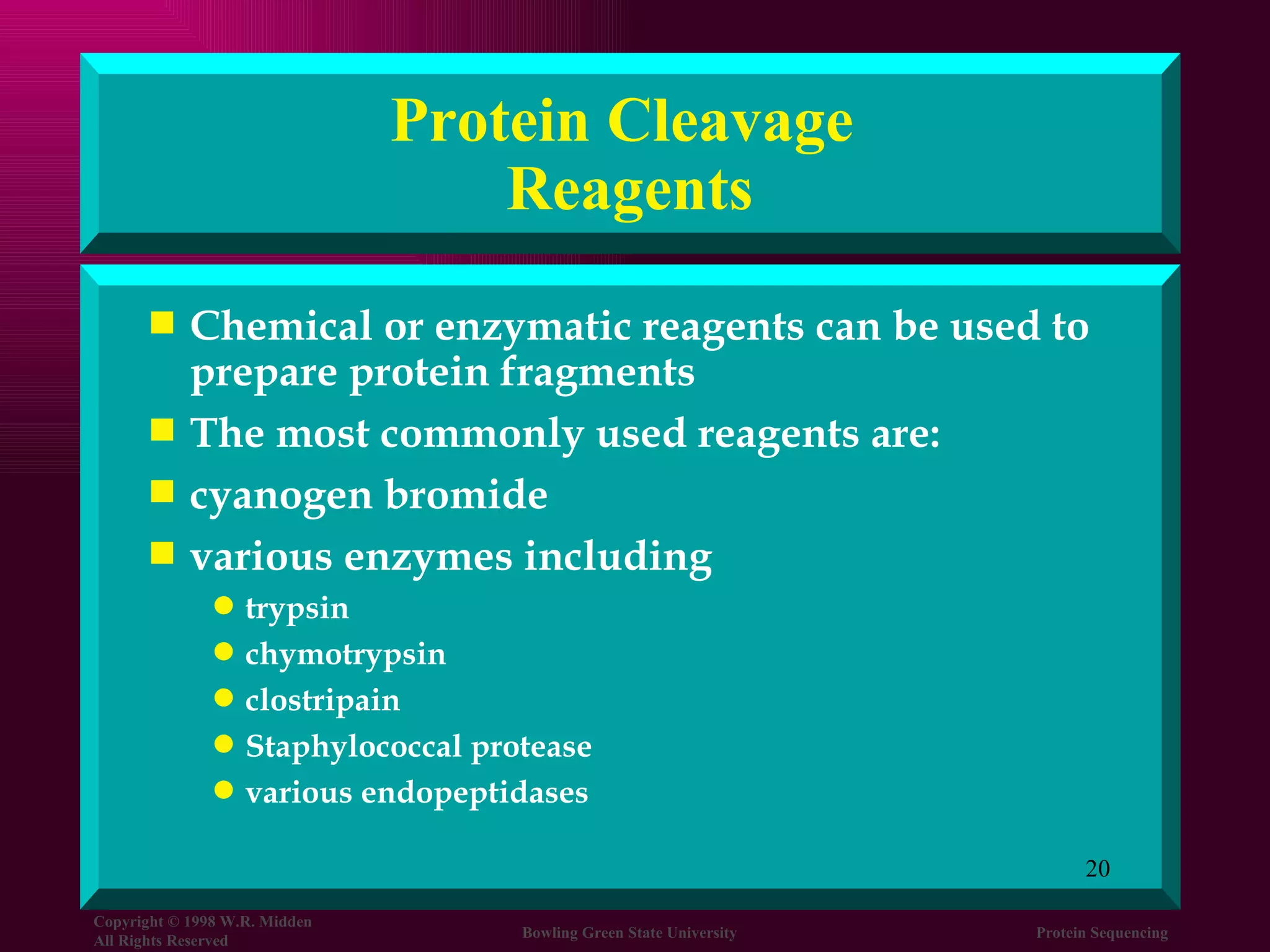05. Protein Sequencing | PPT