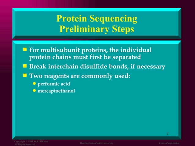05. Protein Sequencing | PPT | Chemistry | Science